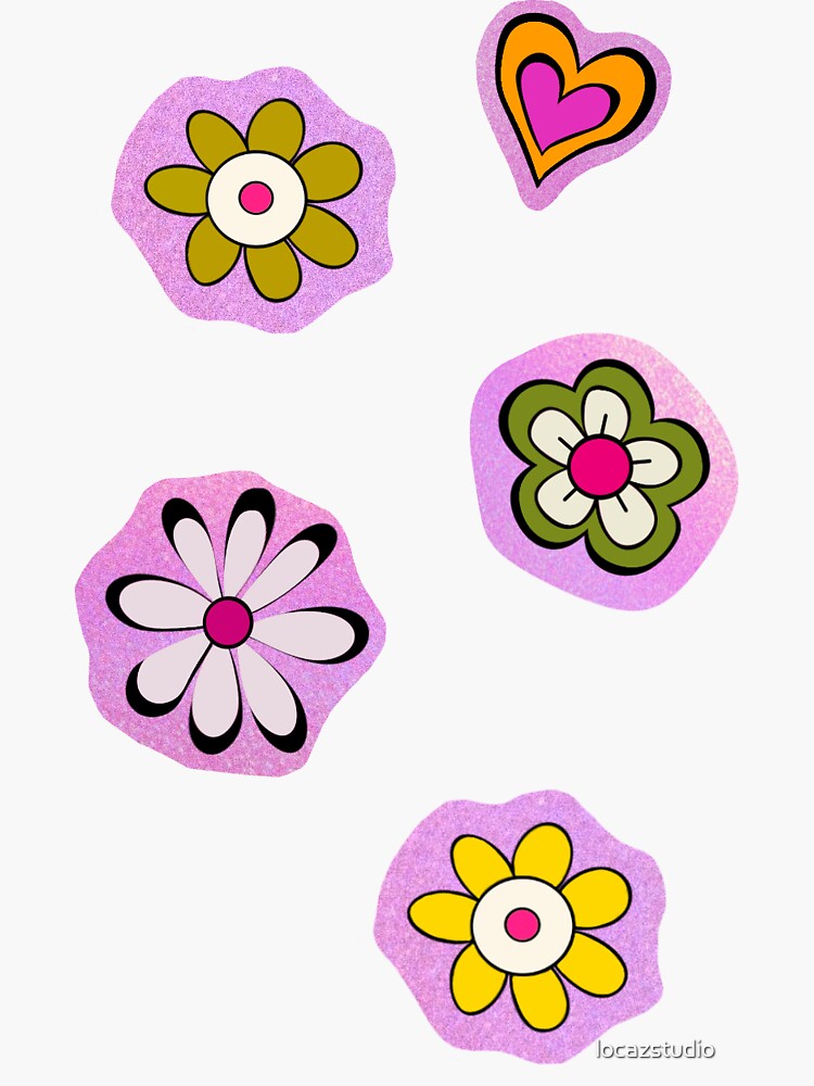 "y2k nostalgic flower pack " Sticker for Sale by locazstudio | Redbubble
