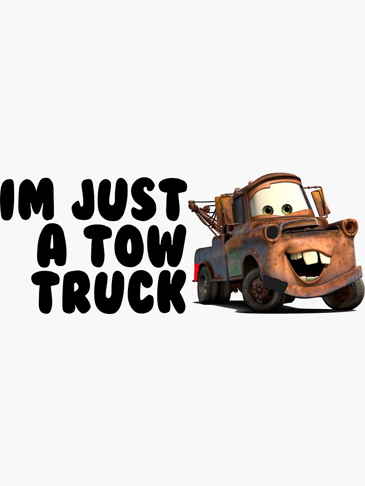 "Tow Mater Sticker" Sticker for Sale by Connor Fitzgerald | Redbubble