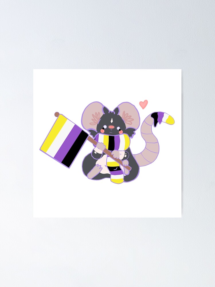 "Non-binary pride Rat" Poster for Sale by Zedoodles | Redbubble