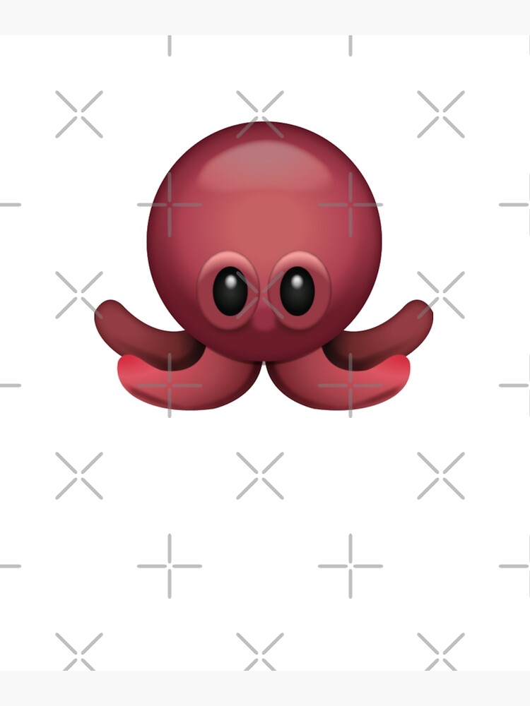 "Cute Octopus Emoji" Framed Art Print for Sale by PrintPress | Redbubble