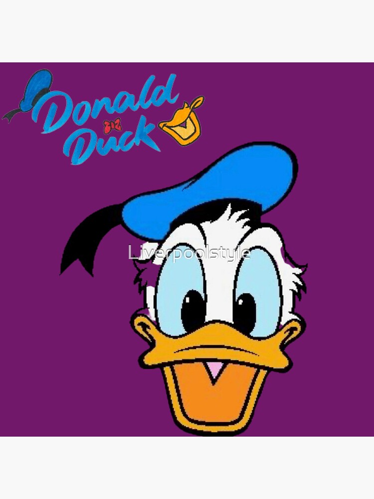Lámina fotográfica «Cara feliz del pato Donald, pato Donald, cara del ...