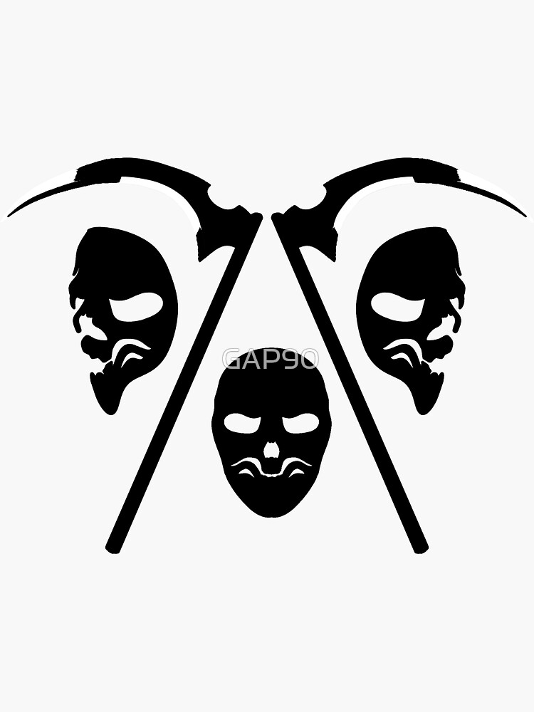 "Evil faces (Halloween)" Sticker for Sale by GAP90 | Redbubble