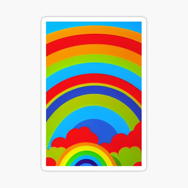 "100% Chance Of Rainbows" Sticker for Sale by TiltedCode | Redbubble