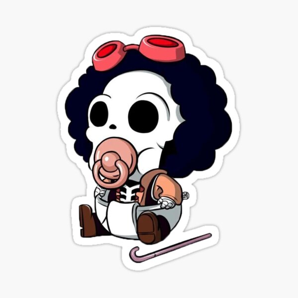 "Cute Baby One Piece Brook ,One Piece Funny Baby Brook" Sticker for ...