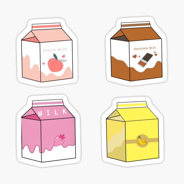 "Cute milk carton sticker pack" Sticker for Sale by Little20Roses ...