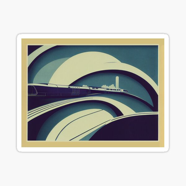 "Bullet Train " Sticker for Sale by Myriam-Iart | Redbubble