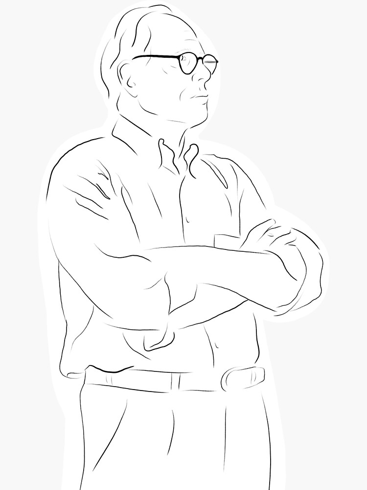 "Dieter Rams Sketch standing" Sticker for Sale by Rosadraws | Redbubble