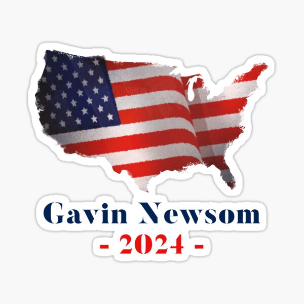 "Gavin Newsom - 2024" Sticker for Sale by nona003 | Redbubble