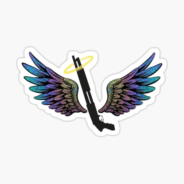 "Angel w/ a Shotgun Oil Spill 2" Sticker for Sale by Aleriya | Redbubble