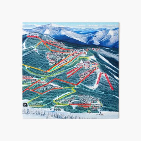 "Ski Map 05" Art Board Print for Sale by UncannyCanvas | Redbubble