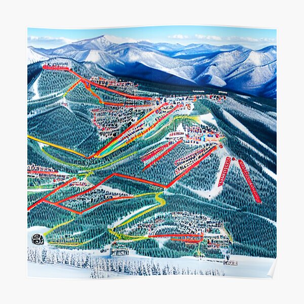 "Ski Map 05" Poster for Sale by UncannyCanvas | Redbubble