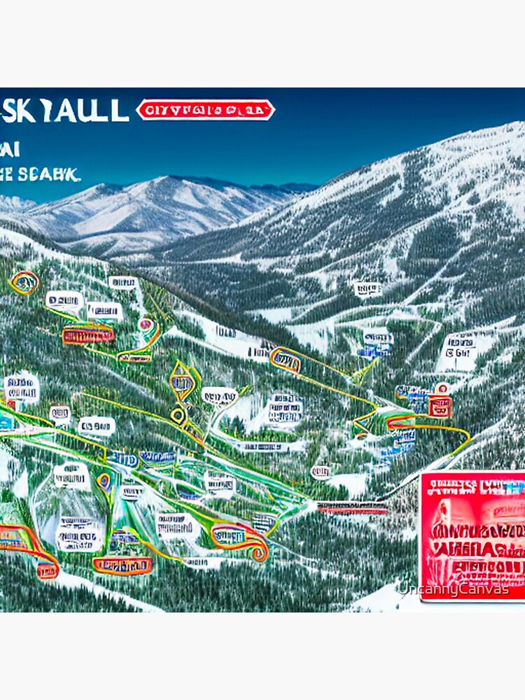 "Ski Map 03" Poster for Sale by UncannyCanvas | Redbubble