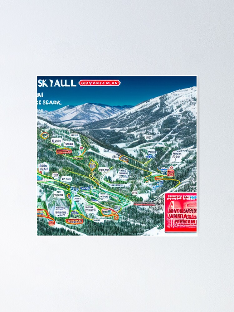 "Ski Map 03" Poster for Sale by UncannyCanvas | Redbubble