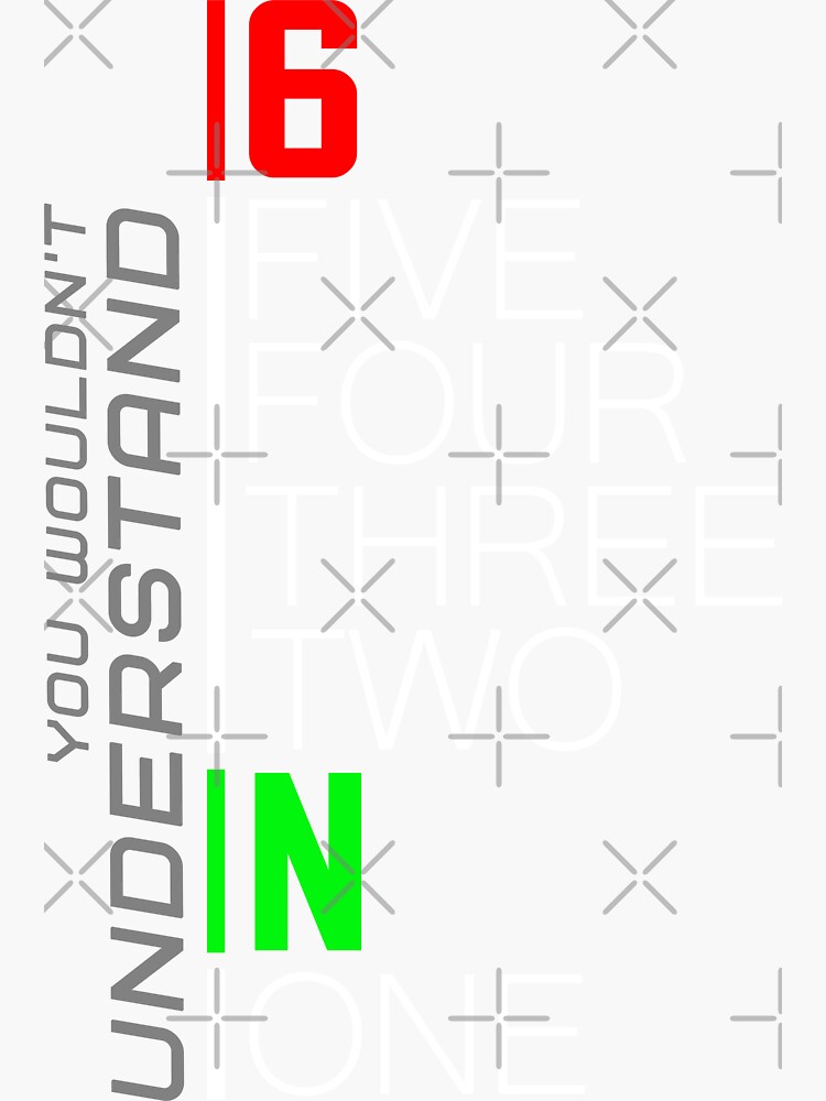 "1N23456 " Sticker for Sale by geekone | Redbubble