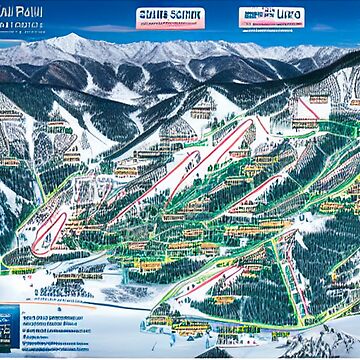 "Ski Map 01" Poster for Sale by UncannyCanvas | Redbubble