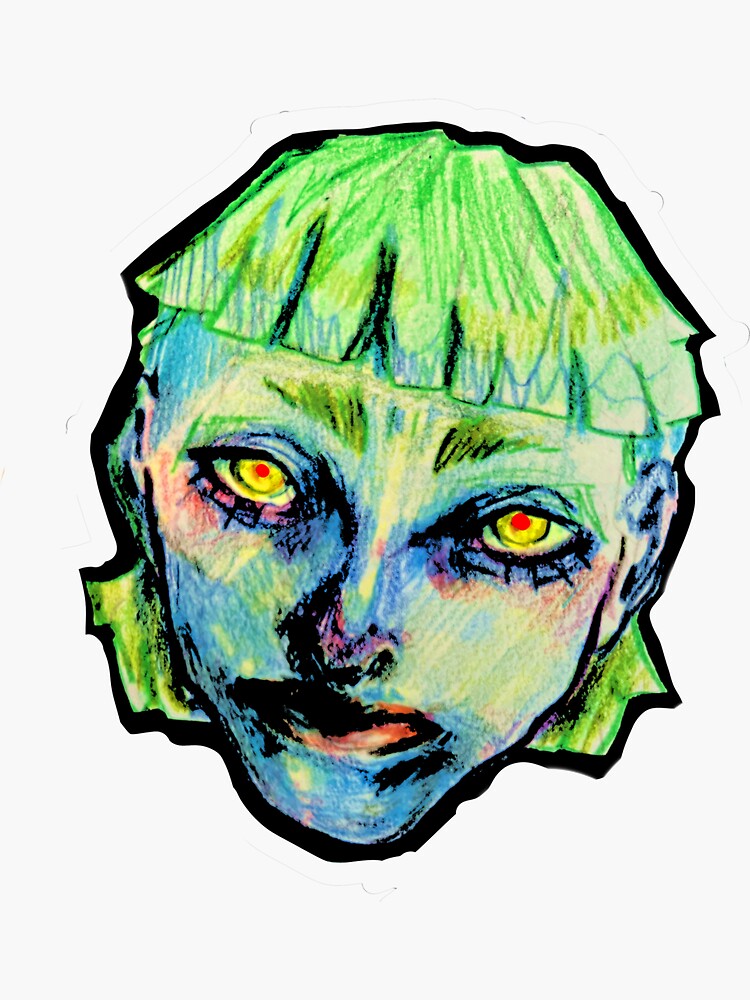 "pretty zombie girl spooky original art" Sticker for Sale by ...