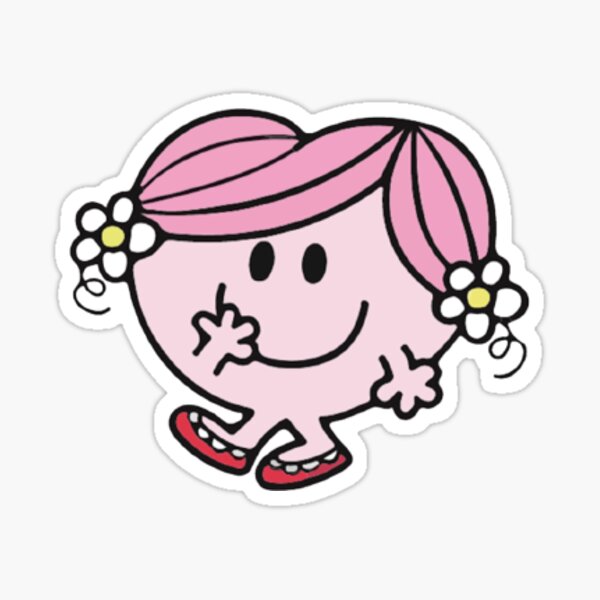 "Pink Little Miss Sticker" Sticker for Sale by avaandcalcreate | Redbubble