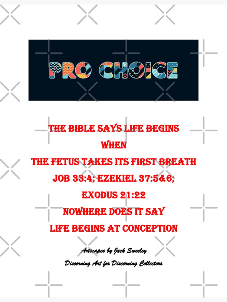 "PC110B Abortion, Pro-Choice, Bible, Fetus" Sticker for Sale by ...