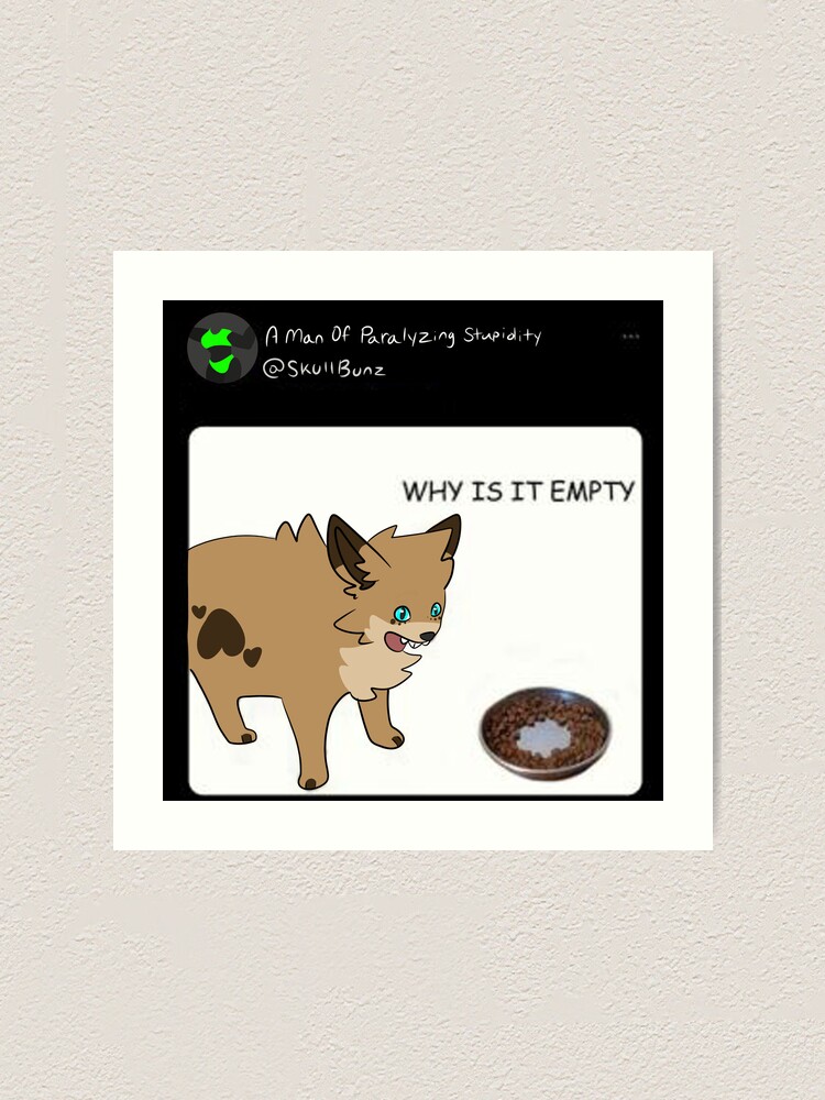 "Skull Bunz Official "WHY IS IT EMPTY" Meme" Art Print for Sale by ...