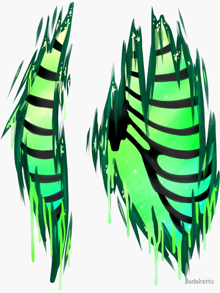 "Rib cages for all -Green-" Sticker for Sale by Jadekettu | Redbubble