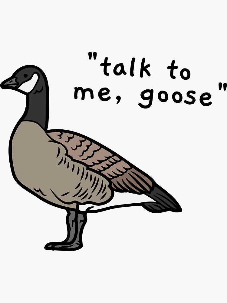 "top gun- "talk to me, goose"" Sticker for Sale by AprilCreations ...