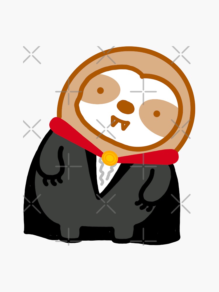 "Cute Vampire Sloth" Sticker for Sale by theslothinme | Redbubble