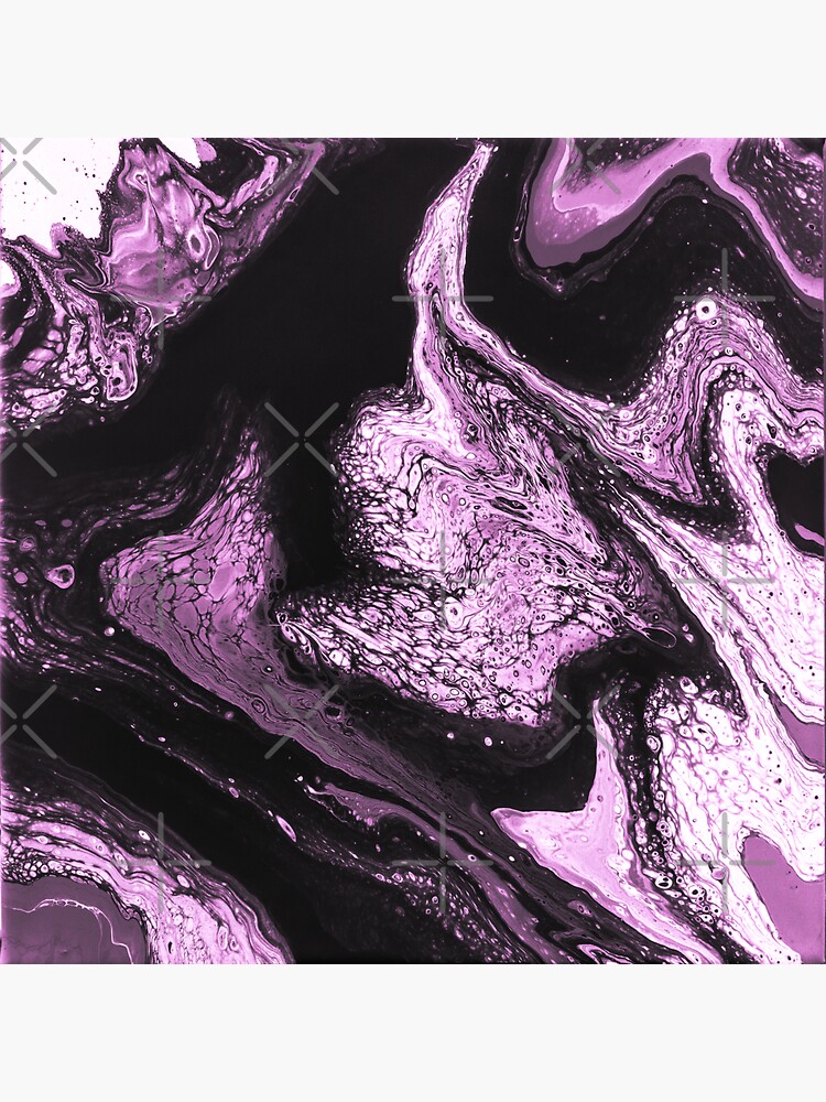 "Inverted Purple Wavy Acrylic Pour Art " Sticker for Sale by ...