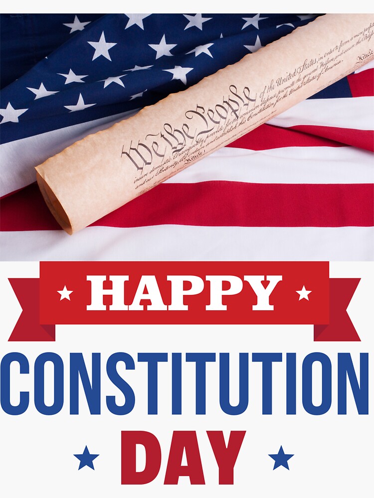 "Happy Constitution Day United States Flag Freedom" Sticker for Sale by ...