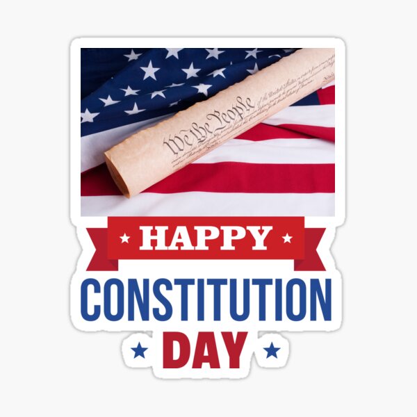 "Happy Constitution Day United States Flag Freedom" Sticker for Sale by ...
