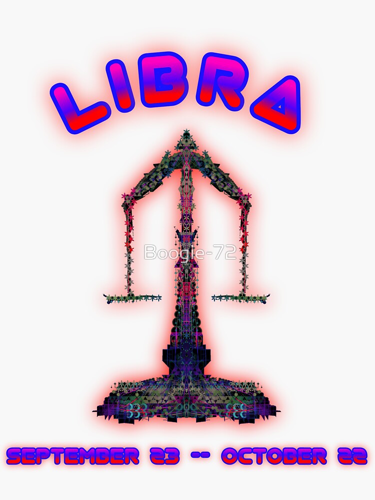 "Half Red Libra Logo On Glacier" Sticker for Sale by Boogie-72 | Redbubble