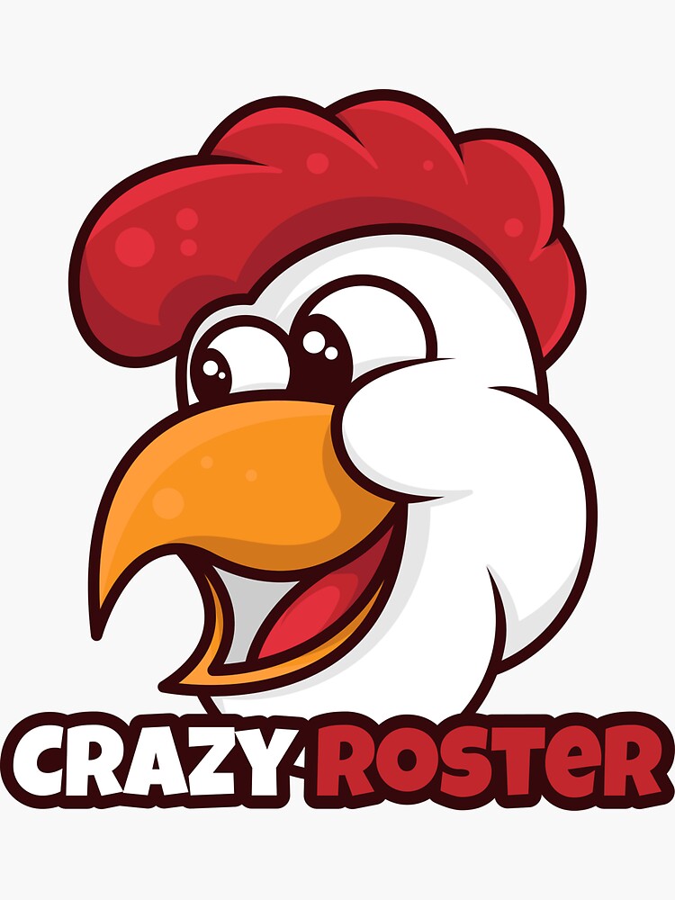 "Crazy Roster Cartoon" Sticker for Sale by satriyanto | Redbubble