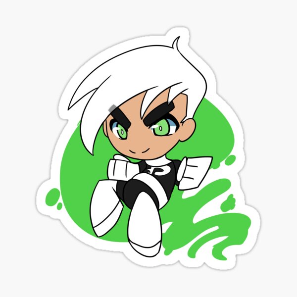 "Danny Phantom Chibi" Sticker for Sale by kelsmister | Redbubble
