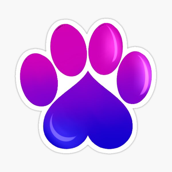 "Bi Pride Paw " Sticker for Sale by Cryptecki | Redbubble