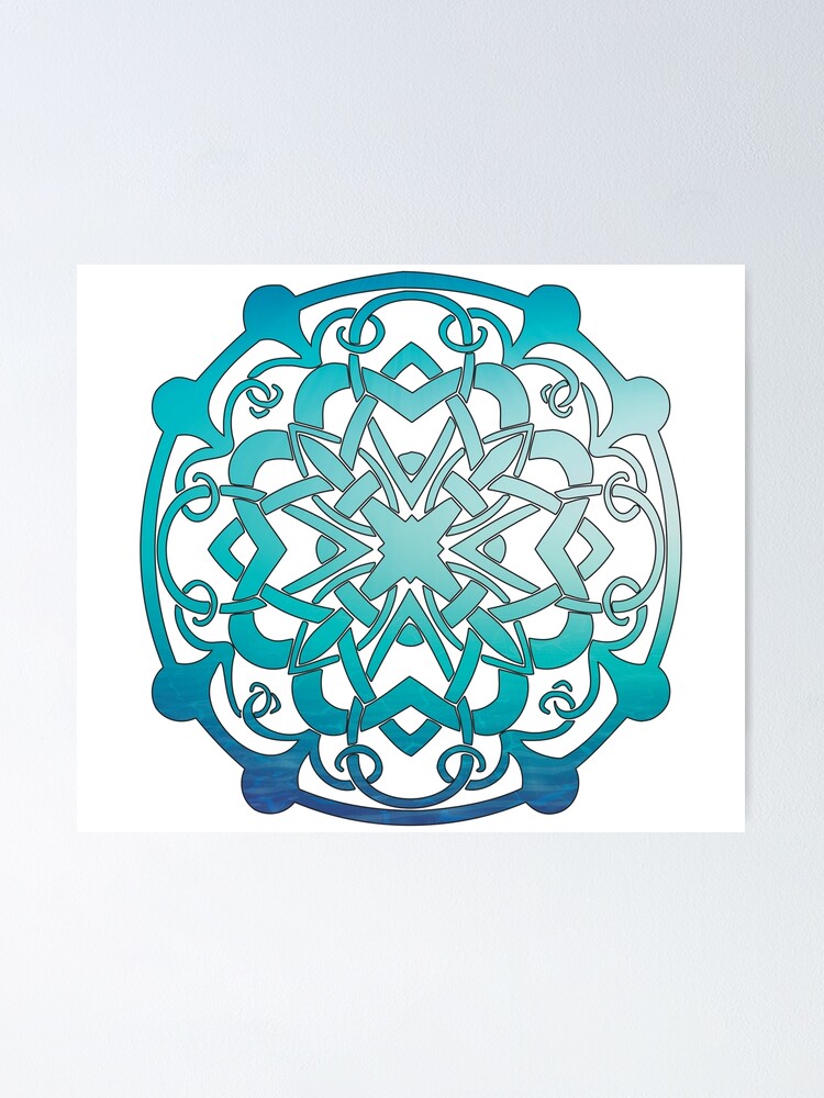 "Sky And Water Meet Celtic Knot" Poster for Sale by damonasplace ...