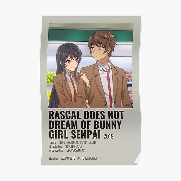 "Rascal Does Not Dream Of Bunny Girl Senpai" Poster for Sale by risumei ...