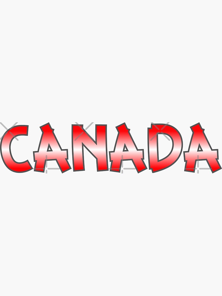 "canada, letters" Sticker for Sale by CraktmanShop | Redbubble