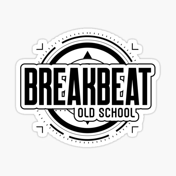 "Breakbeat Old School (Black) " Sticker for Sale by Discothreadz ...