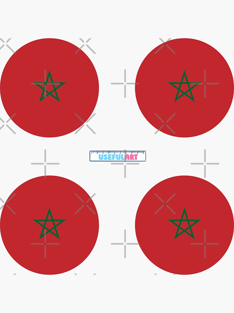 "MOROCCO FLAG (Morocco National Flag)" Sticker for Sale by USEFULART ...