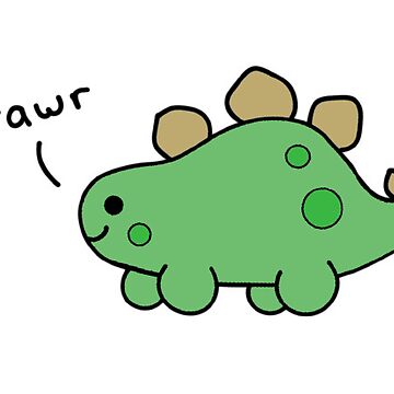 "Cute Smiley Rawr Stegosaurus" Sticker for Sale by Simply-Cute | Redbubble