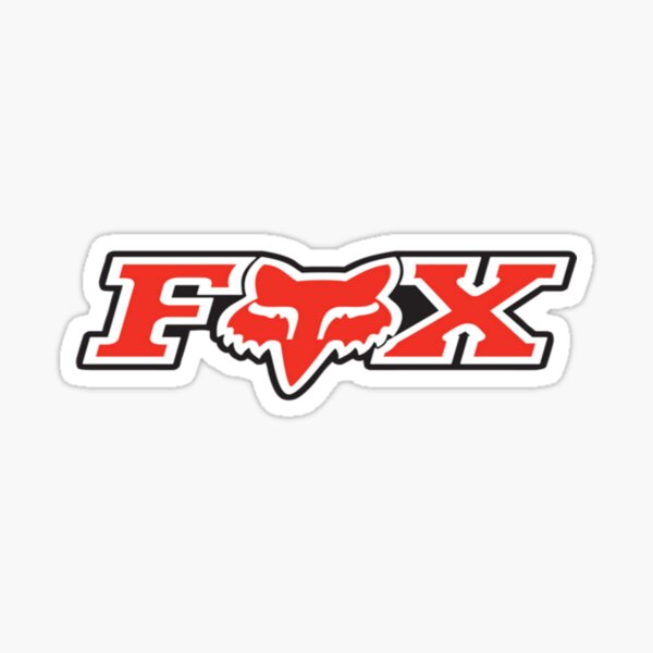 "small red design fox racing" Sticker for Sale by anastasiamoon33 ...