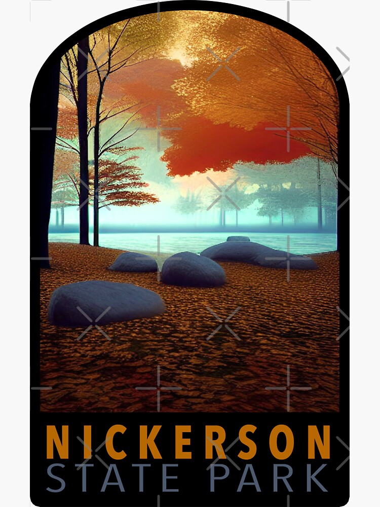 "Nickerson State Park Massachusetts" Sticker for Sale by CattlettArt ...