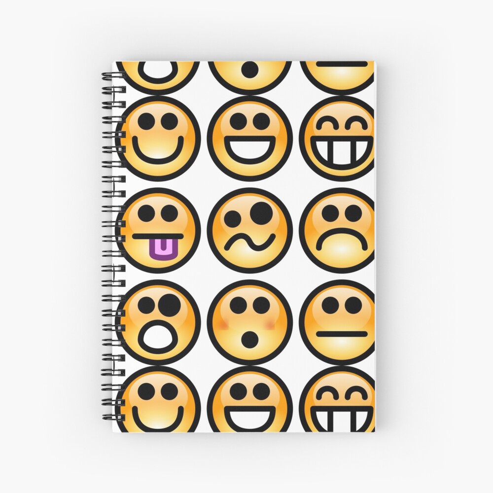 "Emoji Emoticon" Spiral Notebook for Sale by edleon | Redbubble