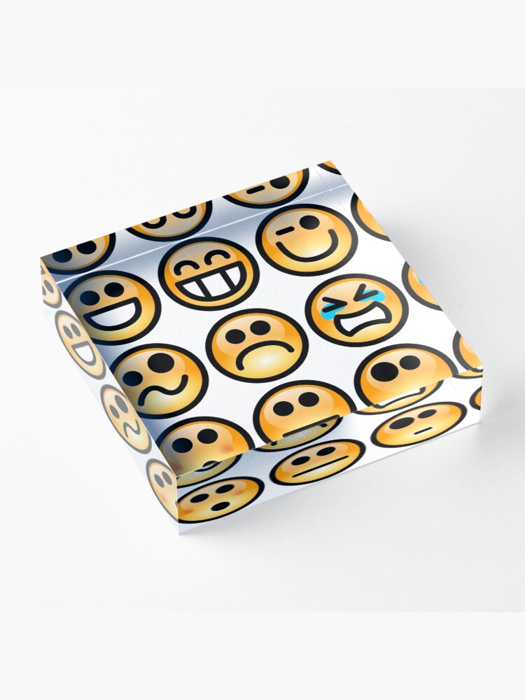 "Emoji Emoticon" Acrylic Block for Sale by edleon | Redbubble