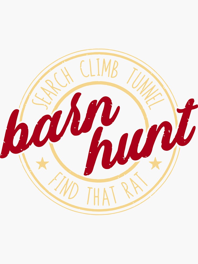 "BARN HUNT" Sticker for Sale by ManuelaConner | Redbubble