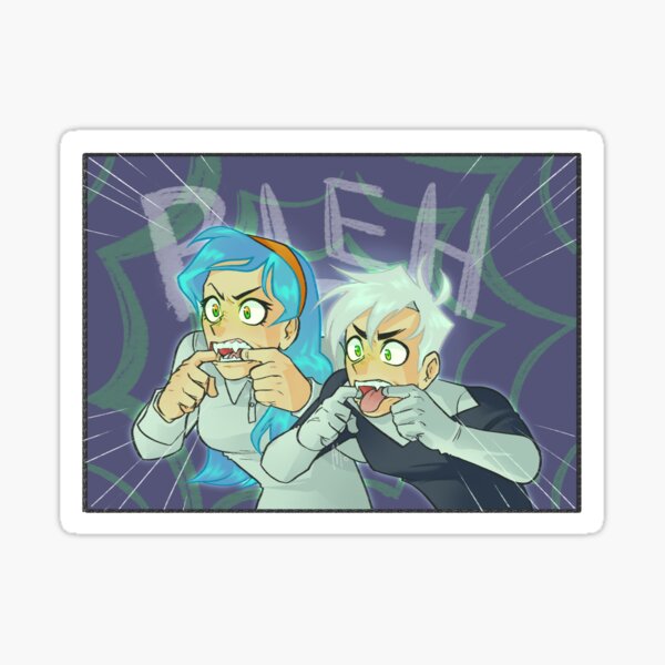"Halfa Siblings" Sticker for Sale by cyber-phobia | Redbubble