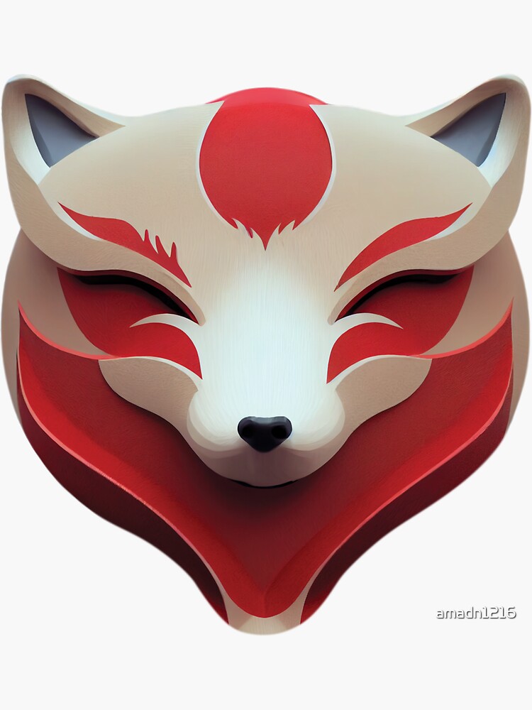 "Fox Mask" Sticker for Sale by amadn1216 | Redbubble