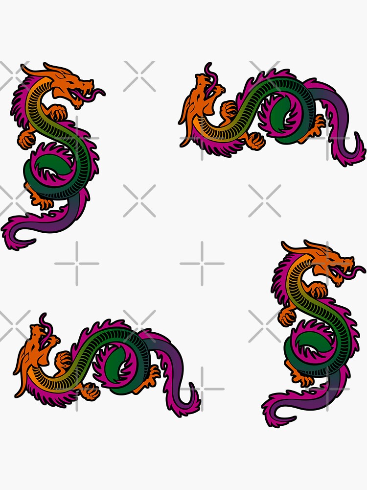 "Asian Dragon Rising" Sticker for Sale by Jefrox | Redbubble