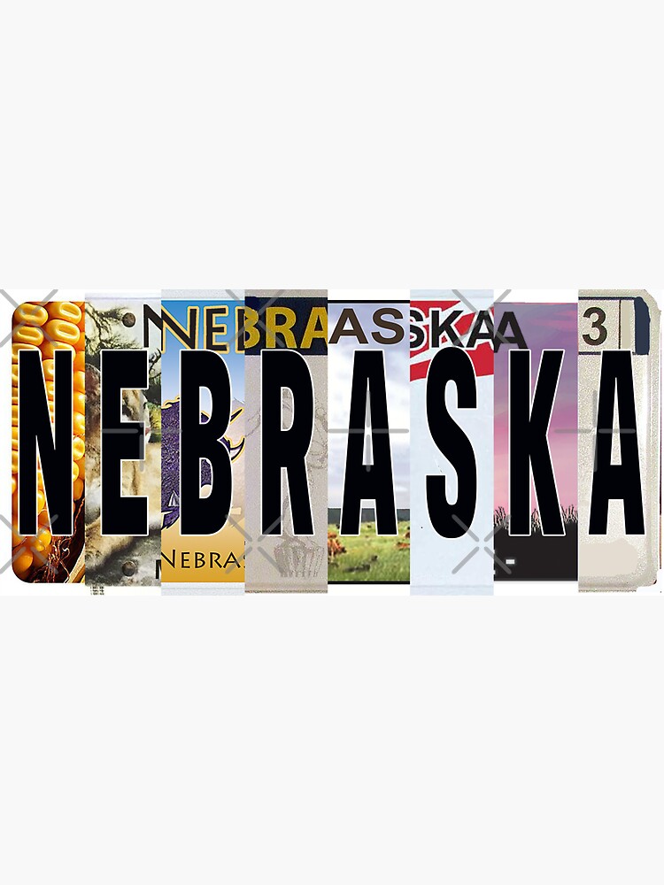 "Nebraska License Plates " Sticker for Sale by stermitkermit | Redbubble