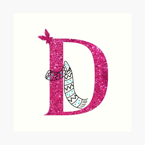 "D - D Letter in Pink Glitter | Name with Letter D | Capital D | Baby ...