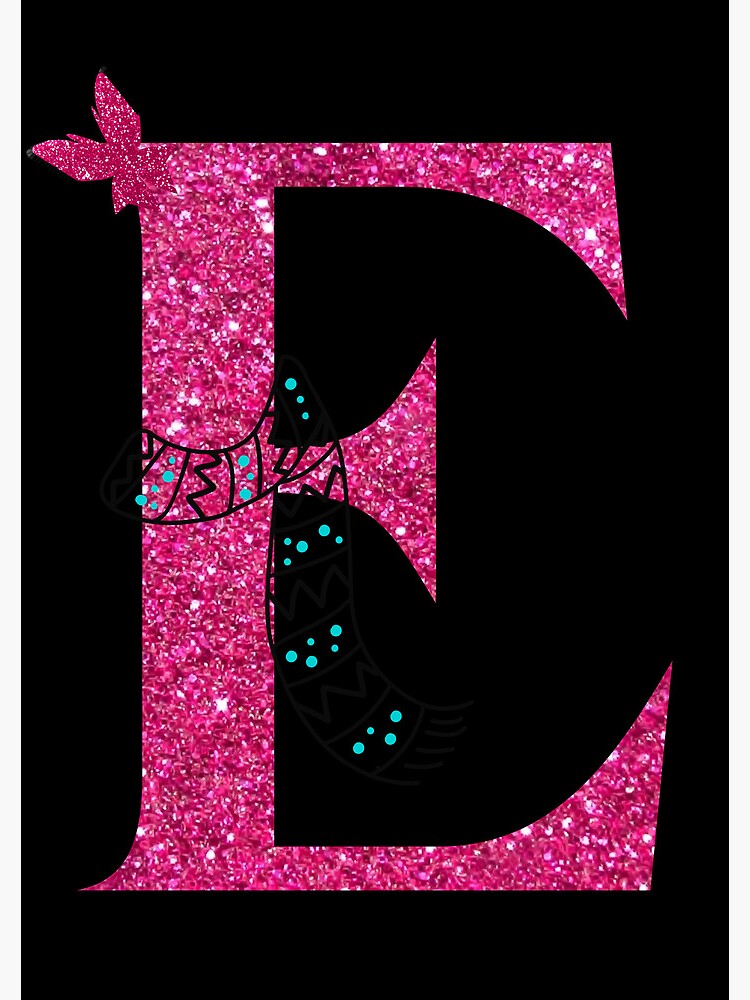 Cuaderno de espiral «Letra E - E en purpurina rosa | Nombre con Letra E ...